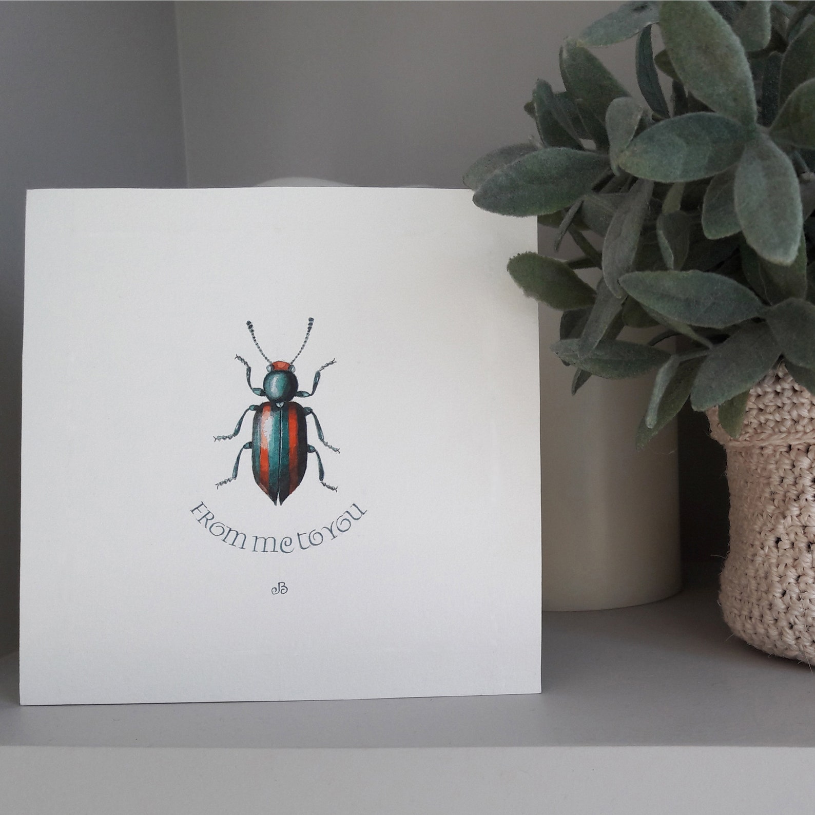 Beetle Print, Painted Beetle, Calligraphy, Green Beetle, Watercolor ...