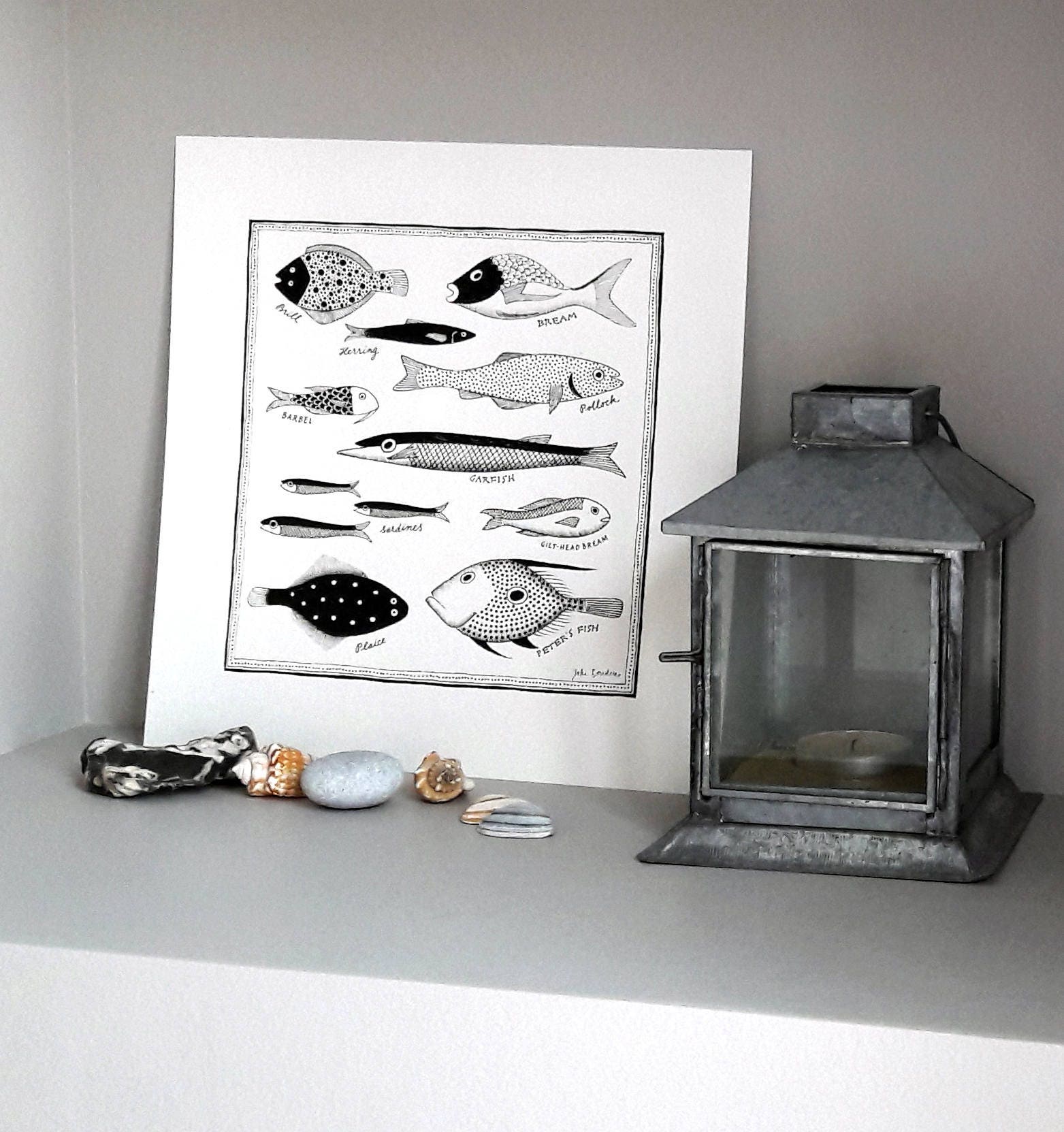 Fish,fishes,aprilfool's,illustration,collection,blackandwhite,drawing ...