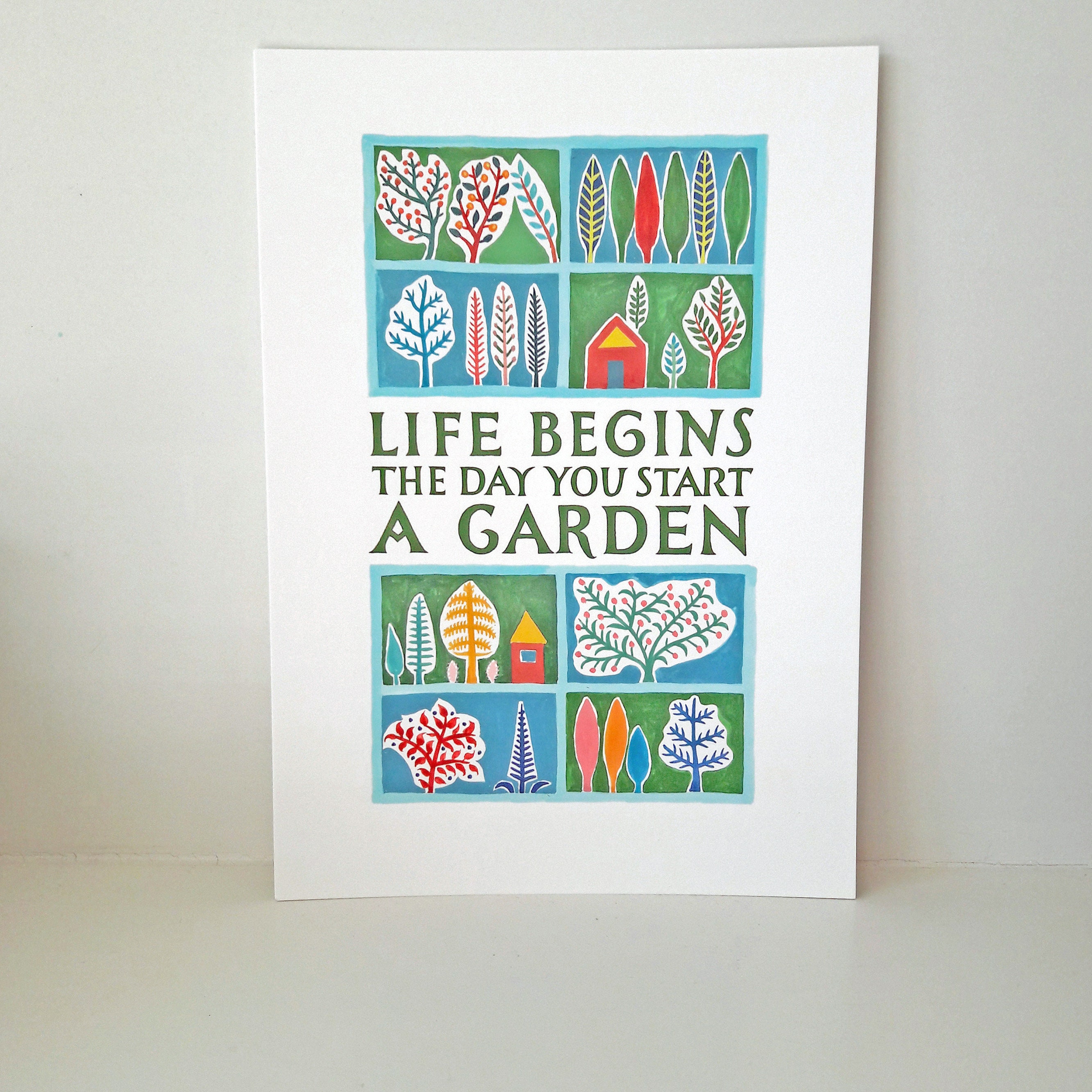 Garden Print, Botanical Garden Art, Garden Illustration, Giclée Print ...