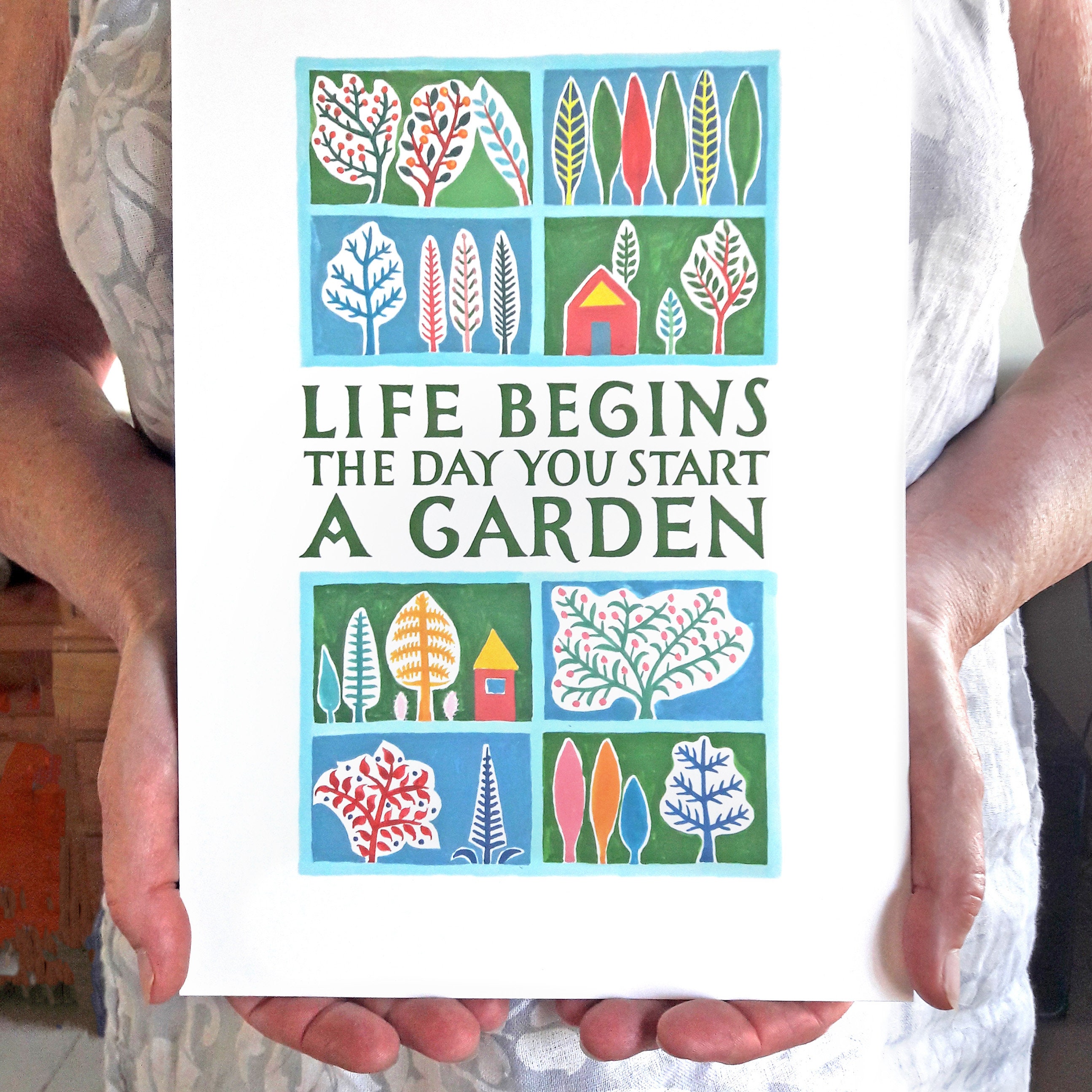 Garden Print, Botanical Garden Art, Garden Illustration, Giclée Print ...