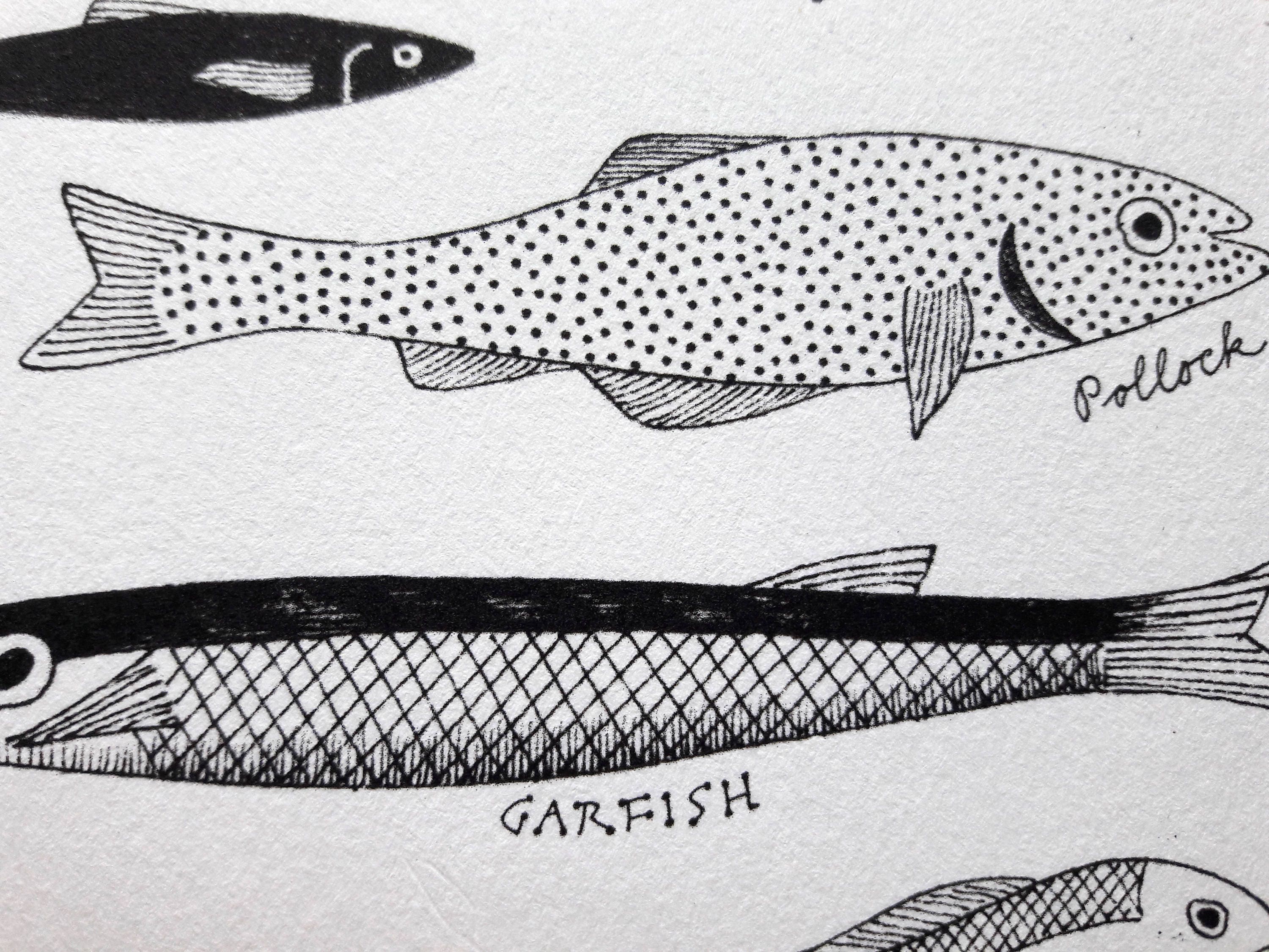 Fish,fishes,aprilfool's,illustration,collection,blackandwhite,drawing ...