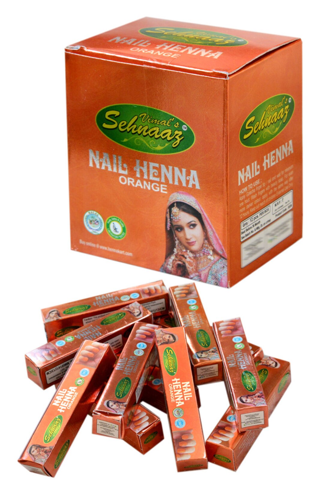 Vimal's Sehnaaz Instant Orange Golecha Nail Henna - Etsy