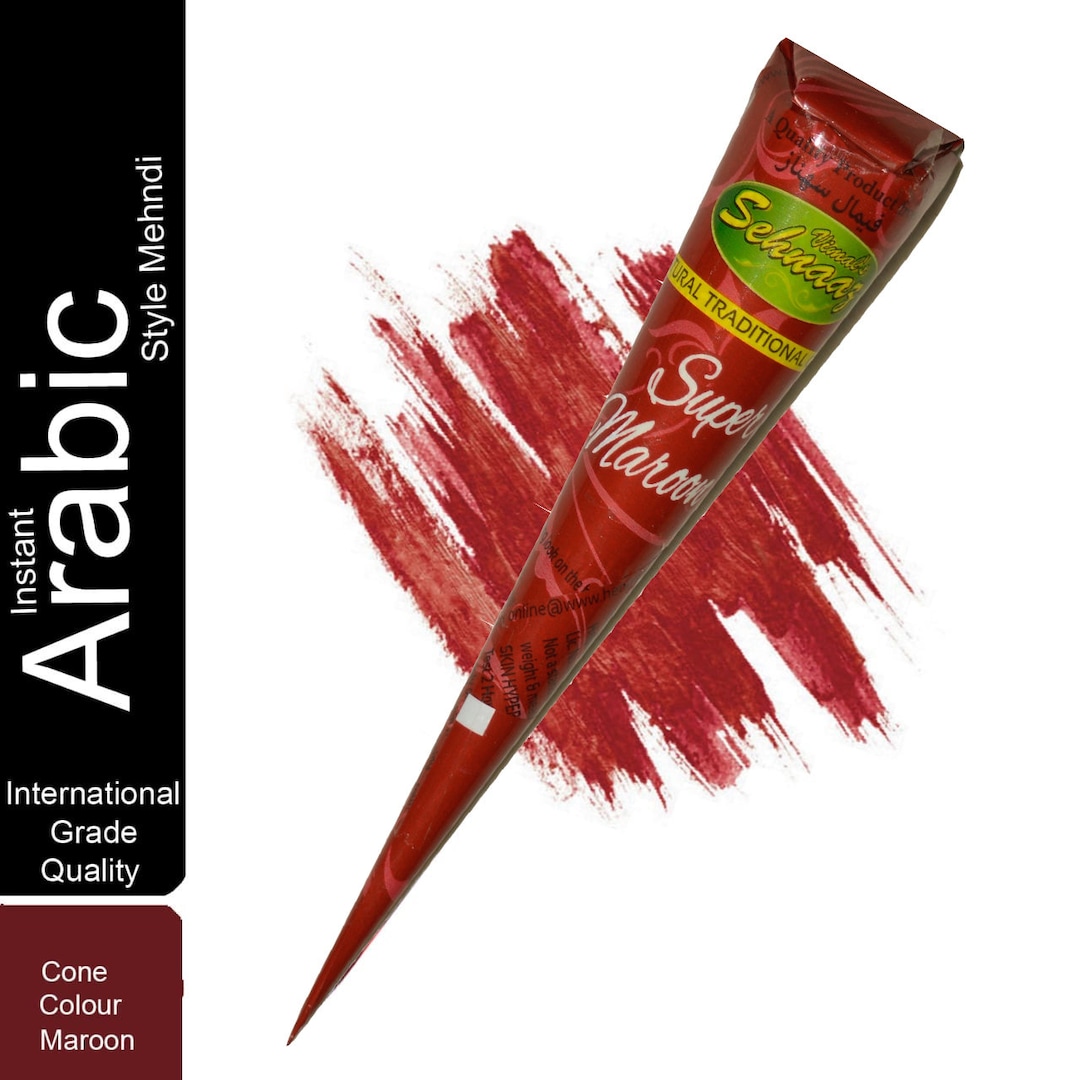 Instant Red Cone Vimal's Sehnaaz Super Maroon Golecha Henna Mehandi ...