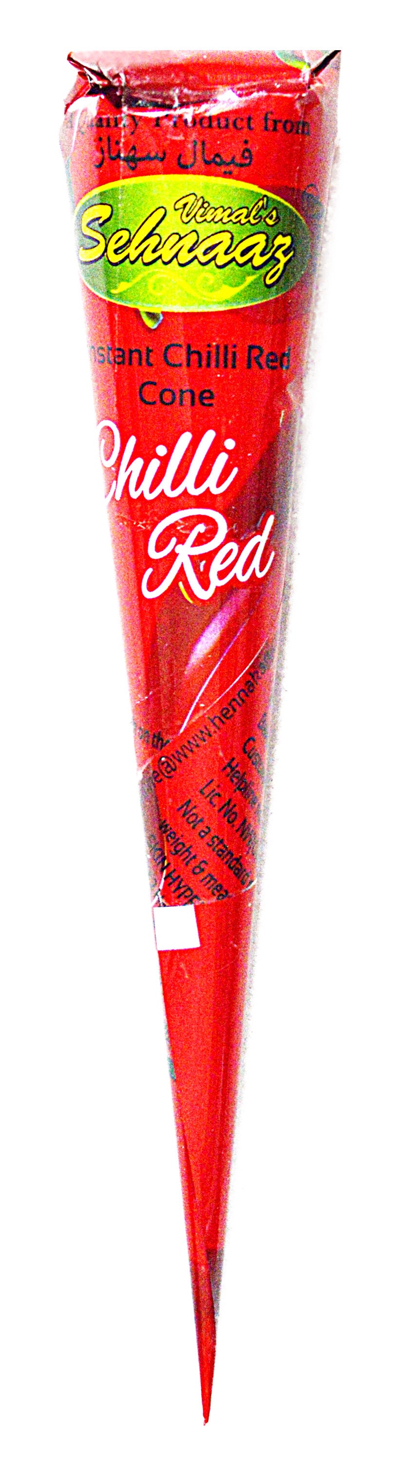 Instant Red Cone Vimal's Sehnaaz Chilli Red Henna Mehandi Cone ...