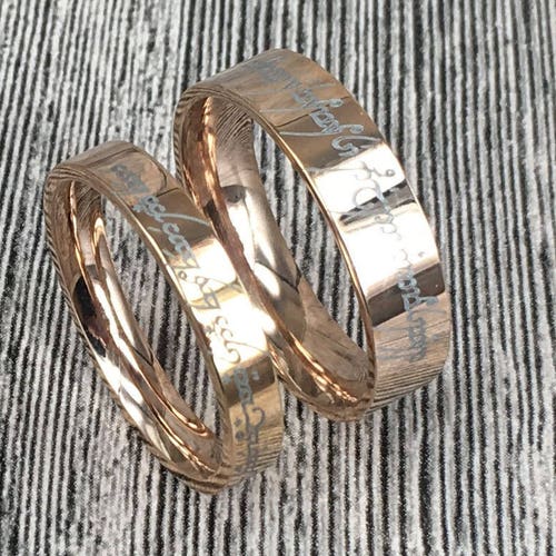 New Infinity His and Hers Set Titanium Wedding Rings - Etsy