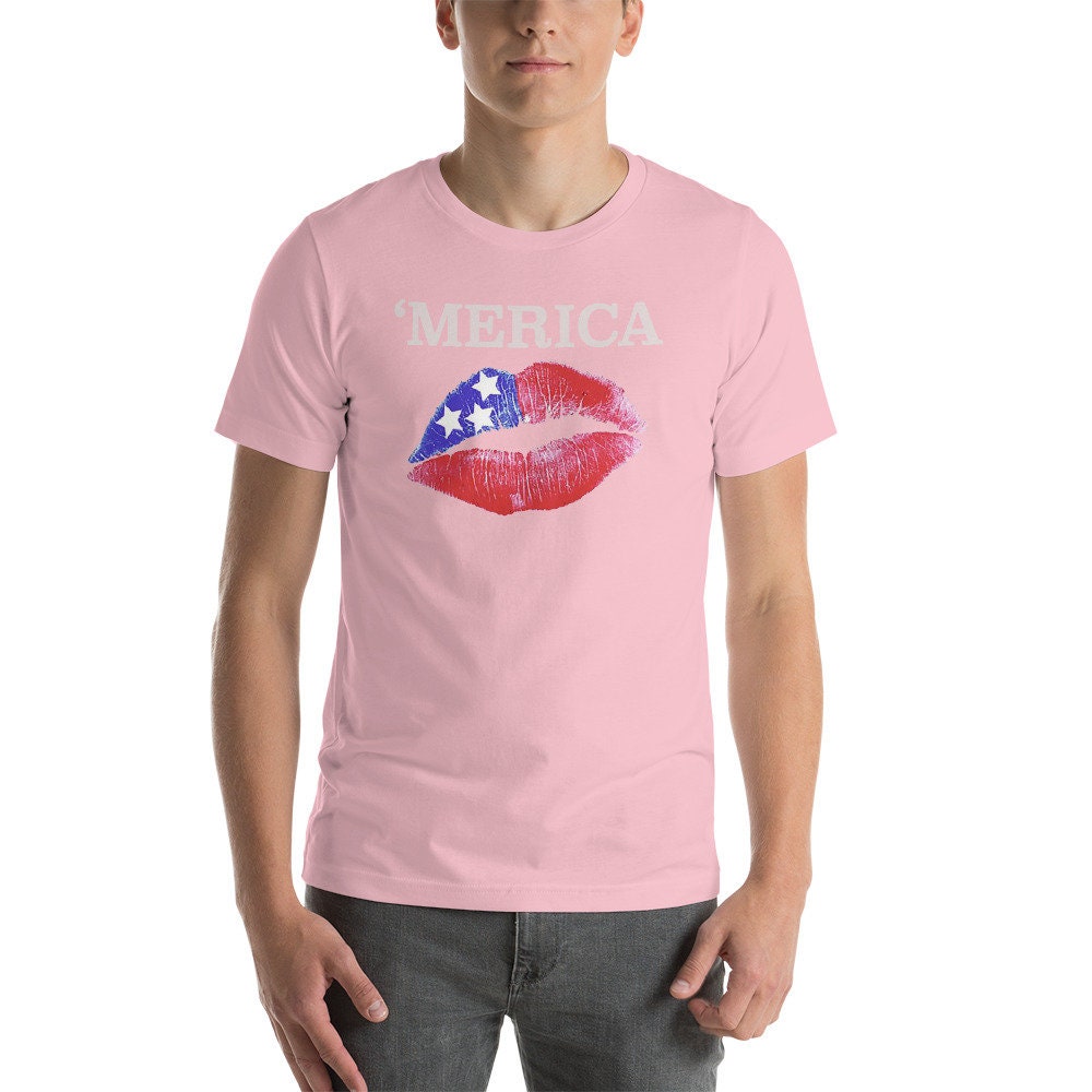Merica Lips 4th of July T-shirt 4th of July Gift Merica - Etsy