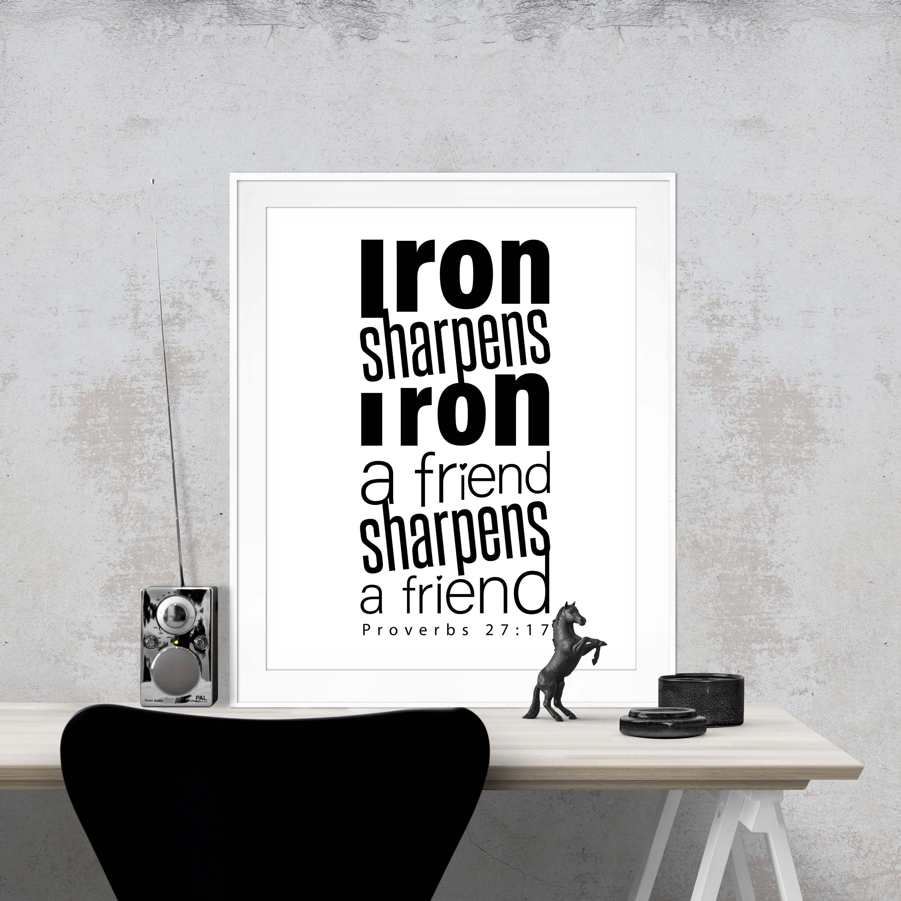 Proverbs 27 17, Bible Verse Printable, Bible Quote Printable, Artwork ...