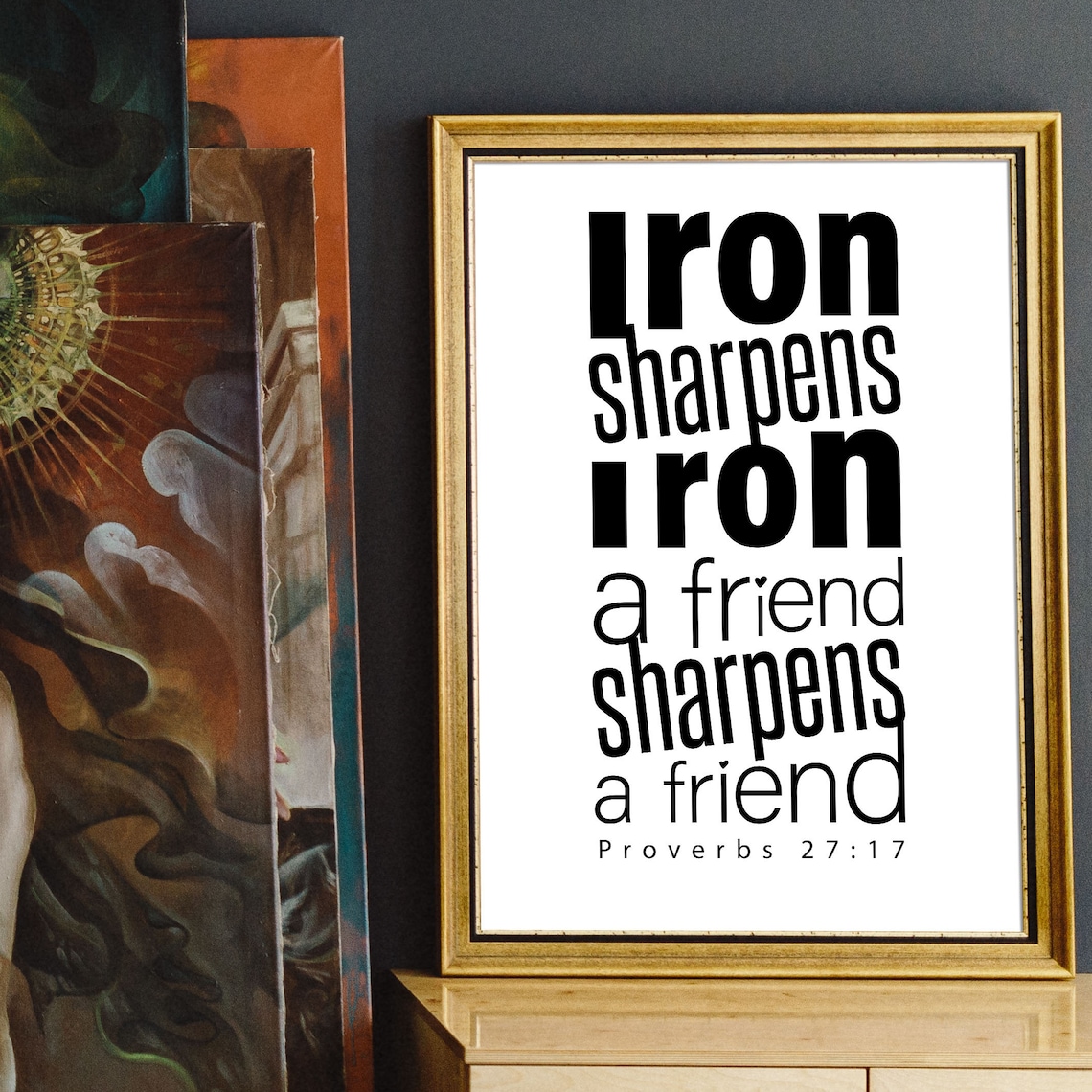 Proverbs 27 17, Bible Verse Printable, Bible Quote Printable, Artwork ...