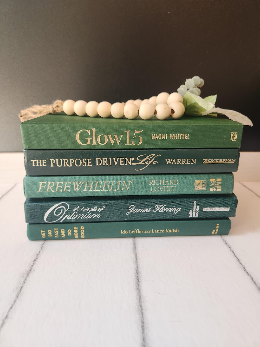Tree Green Book Stack: Decorative Hardback Bundle- Set of 5 - Etsy