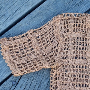 Bronze Crochet Blouse/crochet Blouse/brown Blouse/summer Crochet Top ...