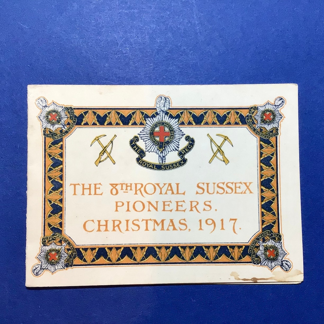 WW1 Christmas Card 8th Royal Sussex Pioneers Poperinghe - Etsy