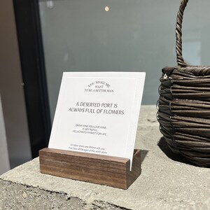 Branding Stand, Business Card Holder, Price Tag, Brand Sign, Wooden ...