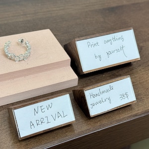 Acrylic Wooden Price Tag: Retail Shop Counter Display - Etsy