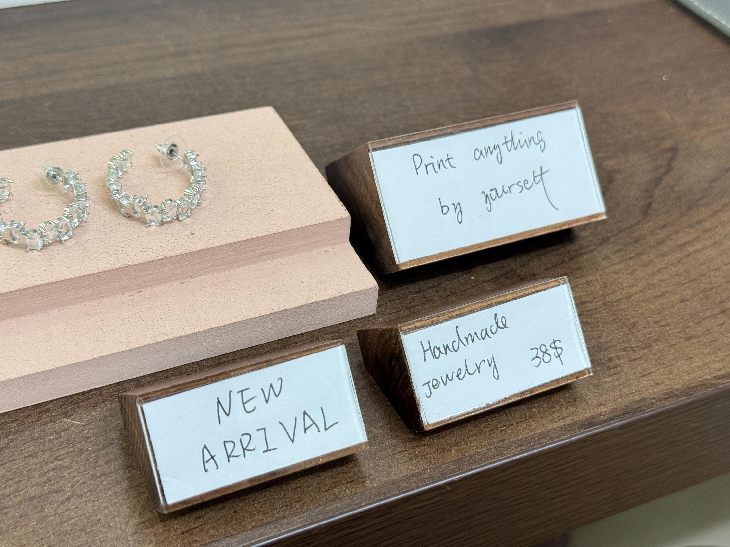 Acrylic Wooden Price Tag: Retail Shop Counter Display - Etsy