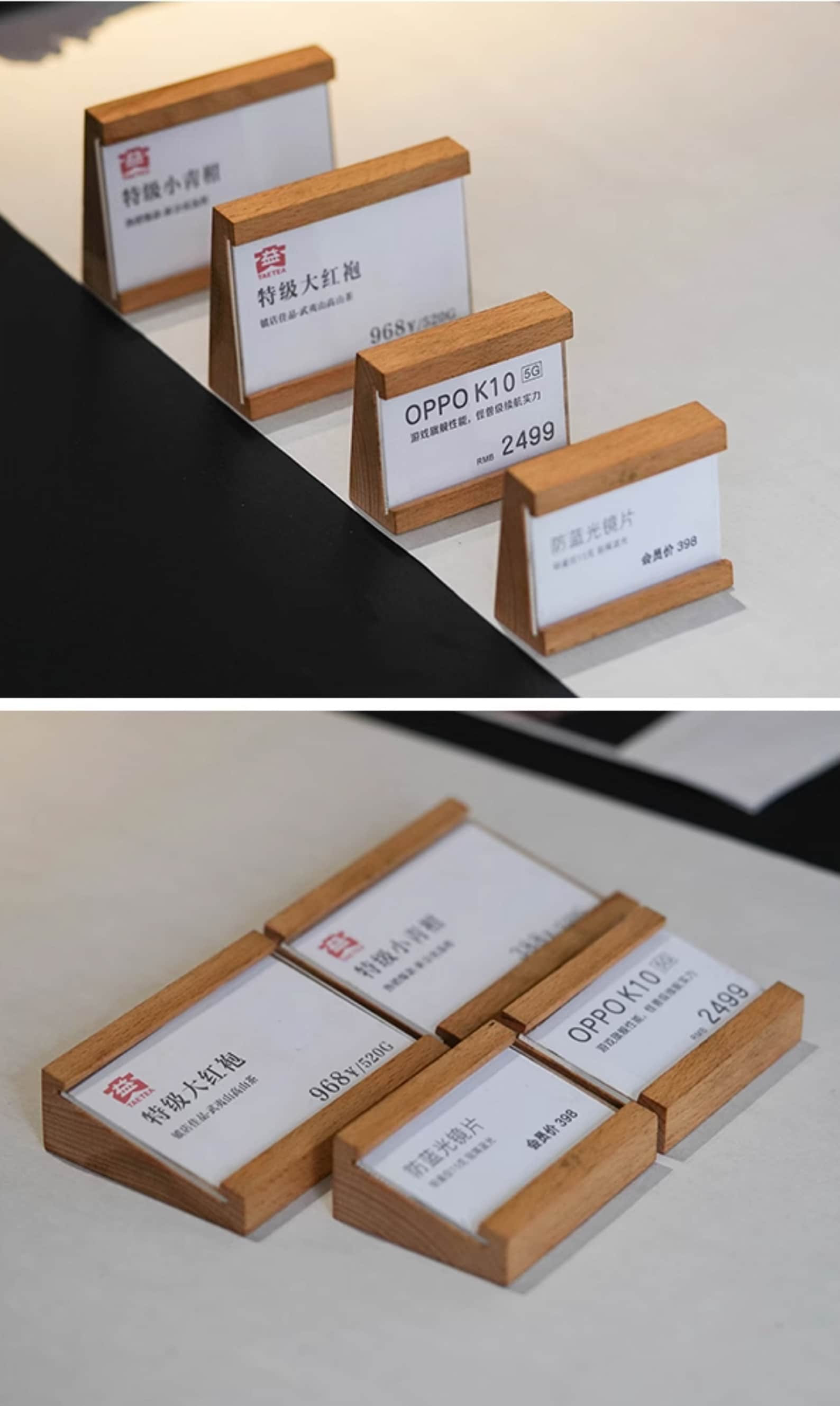 Acrylic Wooden Price Tag: Retail Shop Counter Display - Etsy