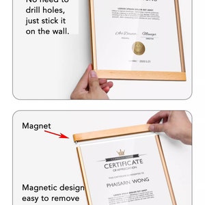 Graduation Certificate Frame, Clear Acrylic Frame, Wall Display, Award ...