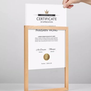 Graduation Certificate Frame, Clear Acrylic Frame, Wall Display, Award ...