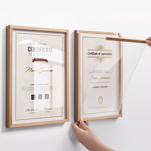 Graduation Certificate Frame, Clear Acrylic Frame, Wall Display, Award ...