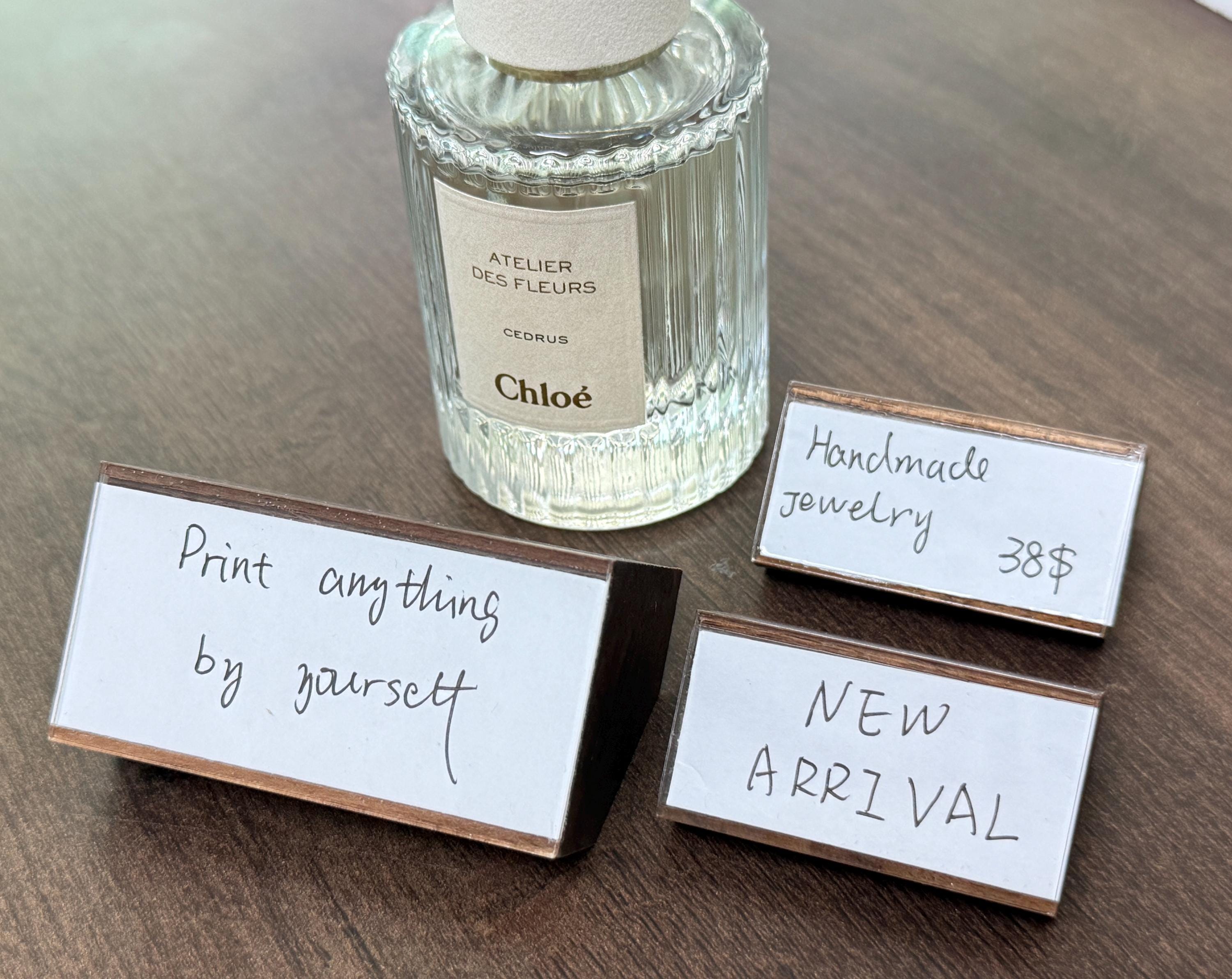 Acrylic Wooden Price Tag: Retail Shop Counter Display - Etsy