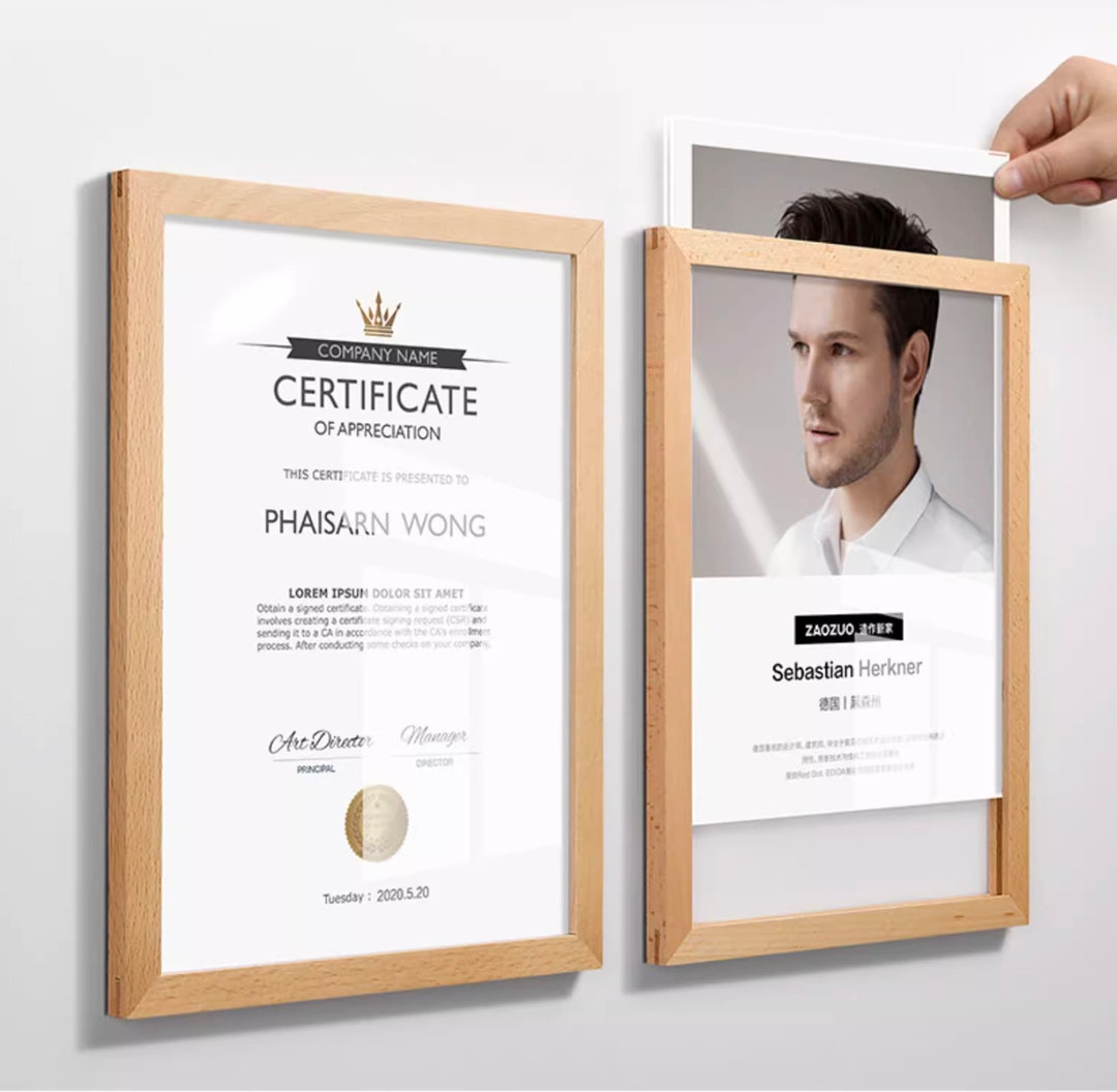 Graduation Certificate Frame, Clear Acrylic Frame, Wall Display, Award ...