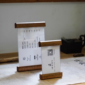 Business Name Sign, Price Tag, Brand Sign, Clear Acrylic Wooden Price ...