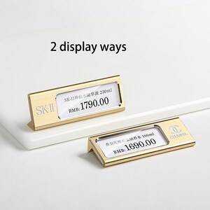 Brand Tag, Business Name Stand, Name Tag, Price Tag, Price Sign, Metal ...