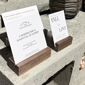 Branding Stand, Business Card Holder, Price Tag, Brand Sign, Wooden ...