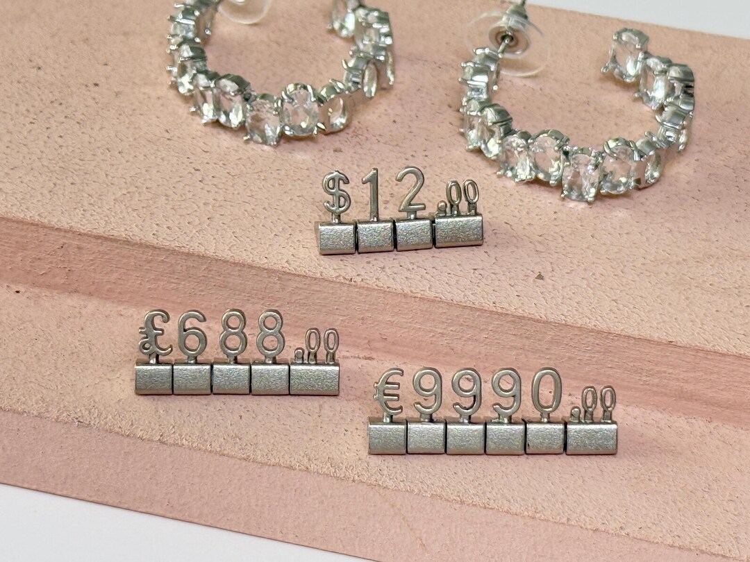 Mini Metal Price Tag: Adjustable Jewelry Display Stand - Etsy