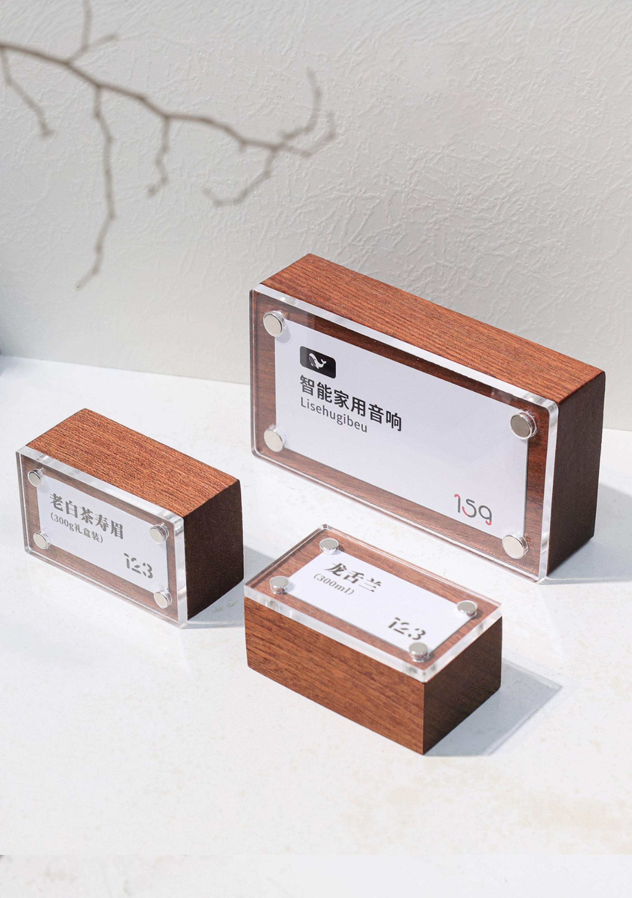 Acrylic Wooden Price Tag: Retail Shop Counter Display - Etsy