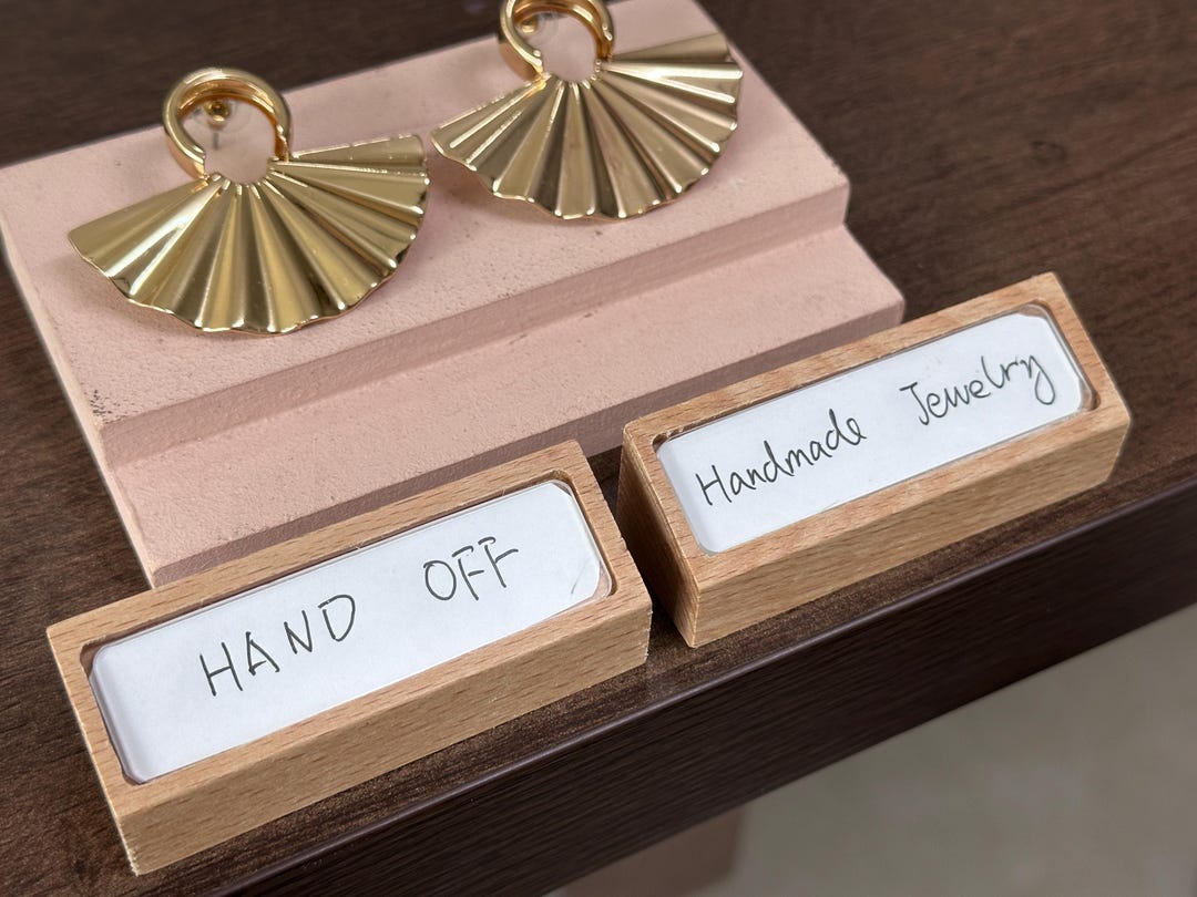 Business Name Sign, Price Tag, Brand Sign, Clear Acrylic Wooden Price ...