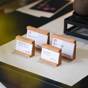 Acrylic Wooden Price Tag: Retail Shop Counter Display - Etsy