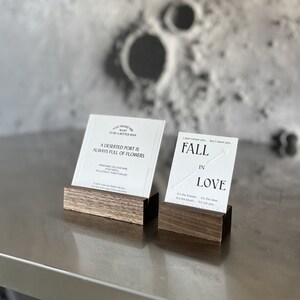Branding Stand, Business Card Holder, Price Tag, Brand Sign, Wooden ...