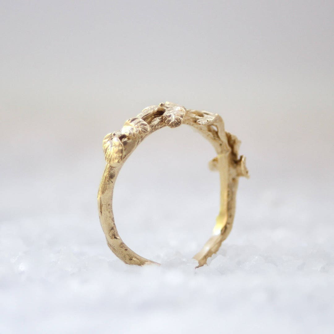 Gold Filled Ring, Leaf Ring, Nature Ring, Bridal Rings, Romantic Ring ...