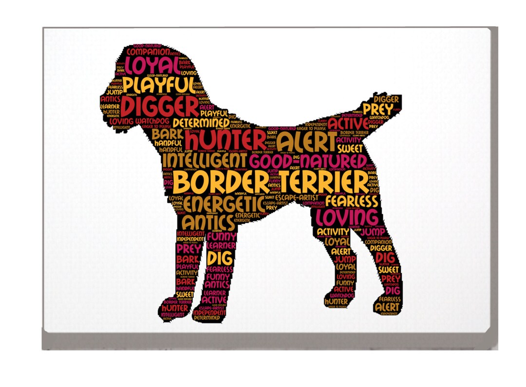 Border Terrier Word Art Custom Print Personalized Option With - Etsy