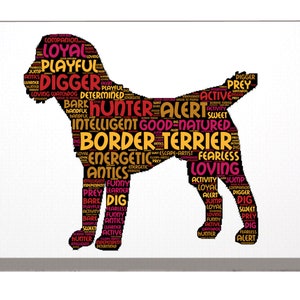 Border Terrier Word Art Custom Print Personalized Option With - Etsy