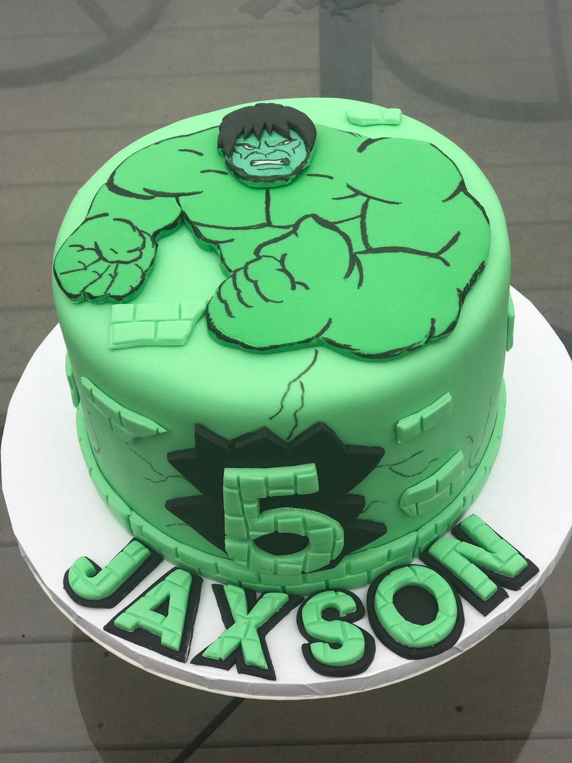 Hulk Fondant Cake Topper Set | Etsy