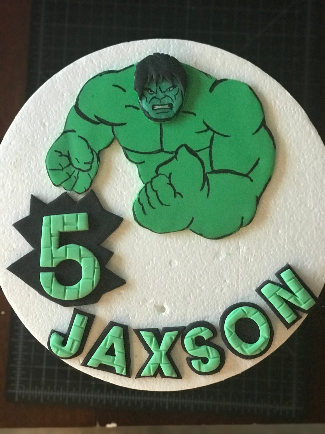 Hulk Fondant Cake Topper Set | Etsy