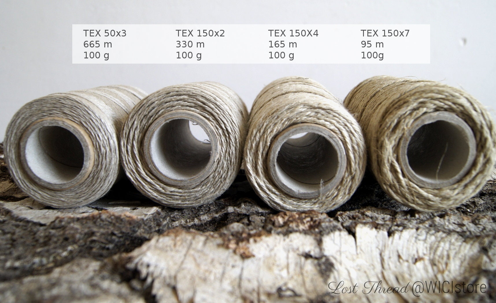 Linen thread two spools each 330 m/360 yd 100g TEX 150x2 | Etsy