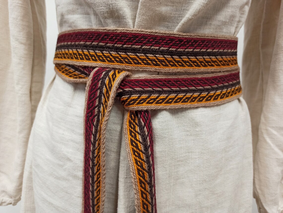Tablet Weaving Belt Belt for Viking Reenactment Two-sided - Etsy