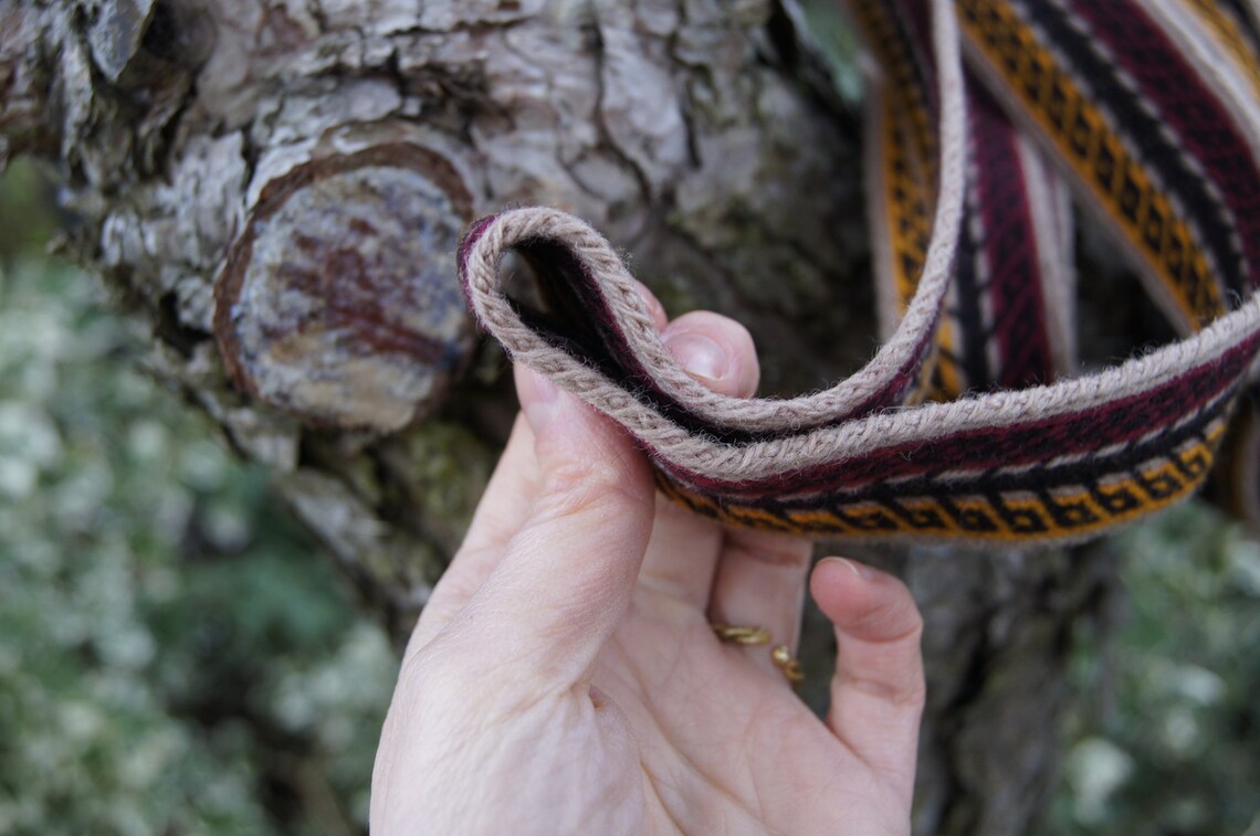 Tablet Weaving Belt Belt for Viking Reenactment Two-sided - Etsy