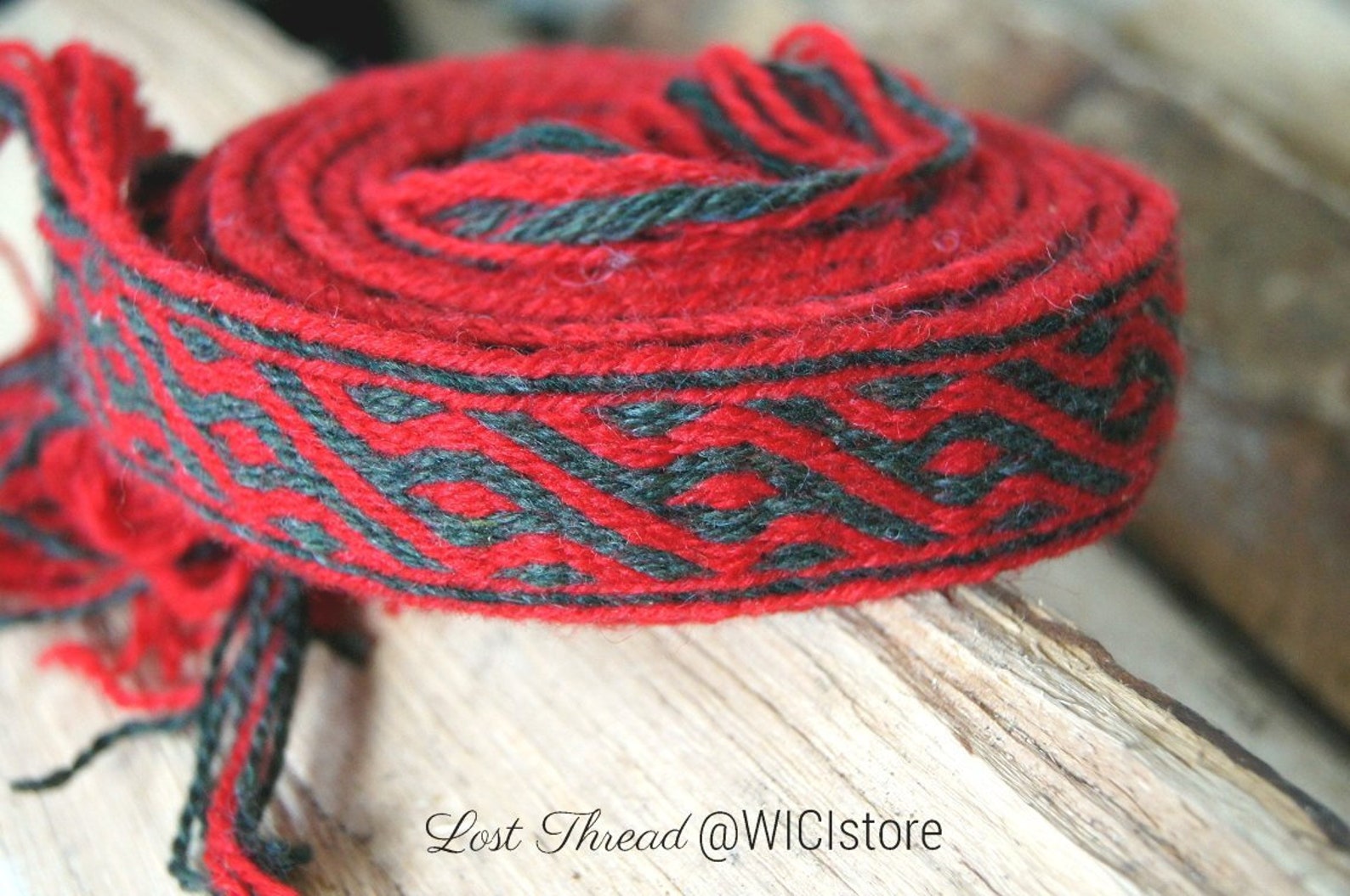 Tablet Weaving Viking Trim, Birka Pattern, 100% Wool - Viking Garb ...