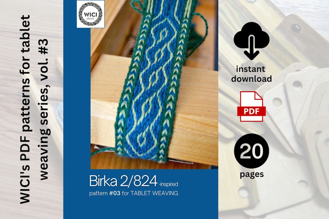 Tablet Weaving Pattern for 20 Tablets Birka 2/824-inspired Pattern in ...