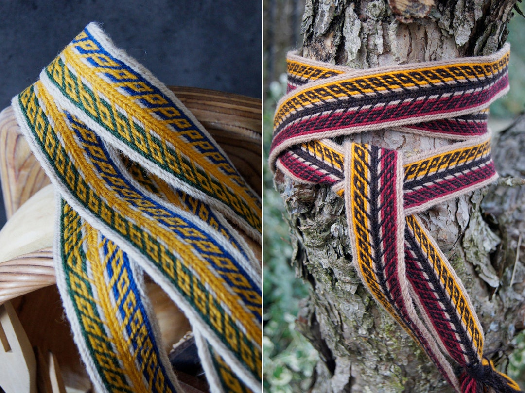 Tablet Weaving Belt - Belt for Viking Reenactment - Two-sided - Custom ...
