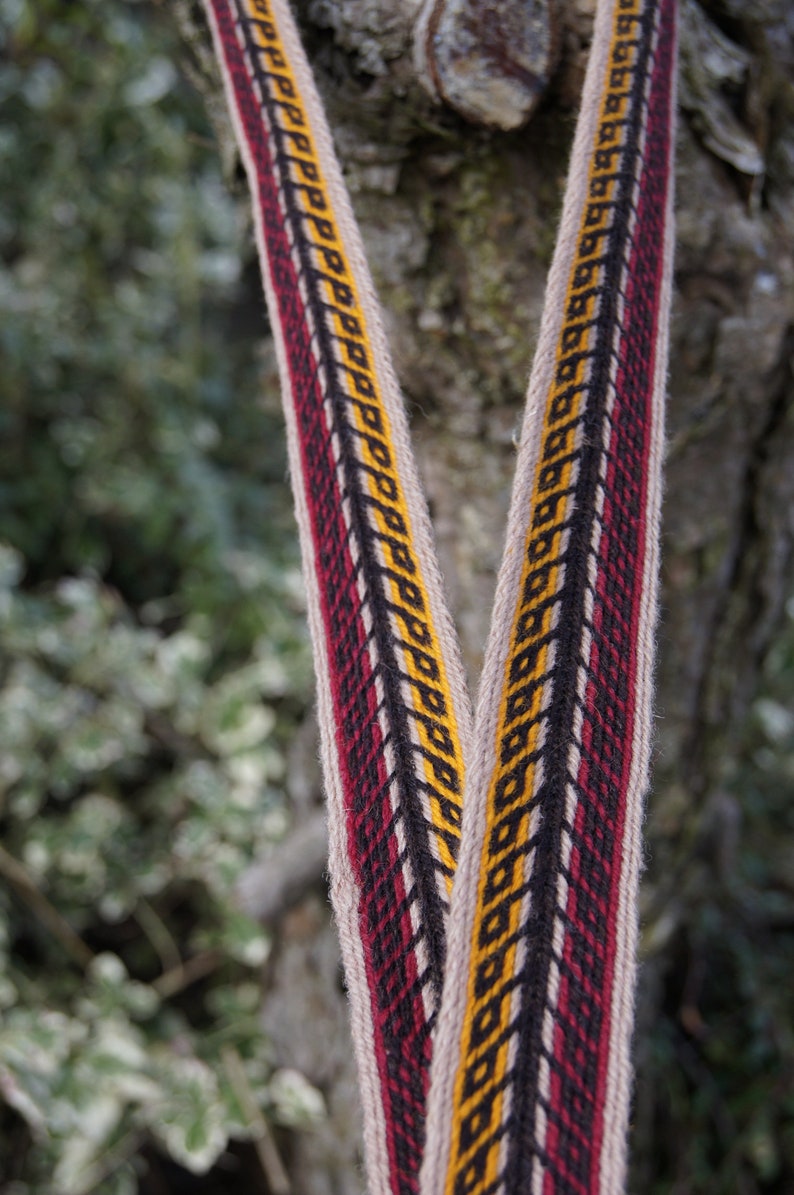 Tablet Weaving Belt Belt for Viking Reenactment Two-sided - Etsy