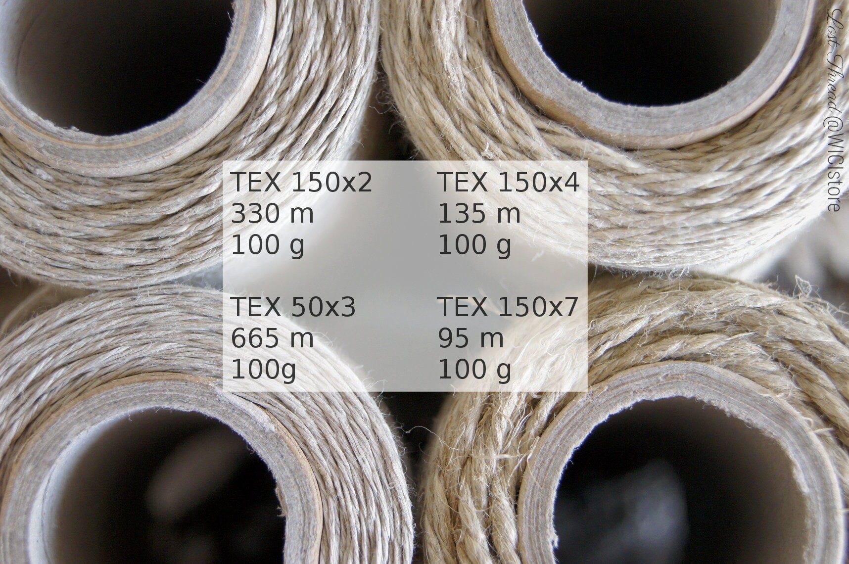 Linen thread two spools each 330 m/360 yd 100g TEX 150x2 | Etsy