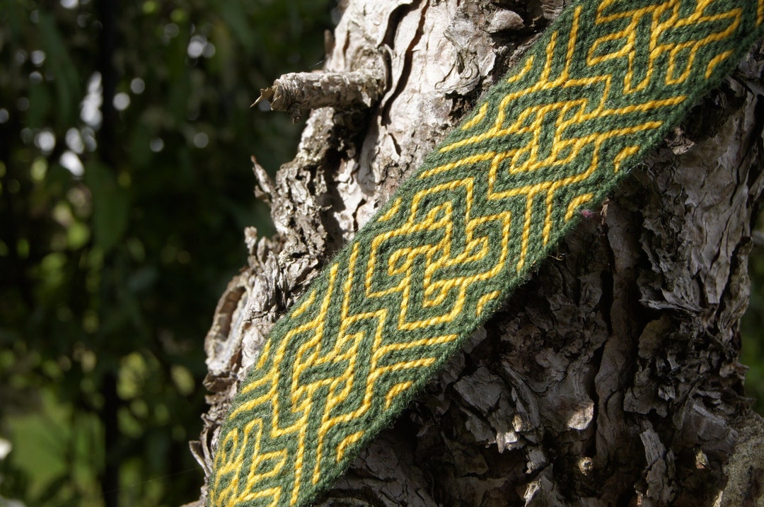 Celtic Knot Hand Woven Belt Irish, Druid, Fae, Elf Tablet Woven Green ...