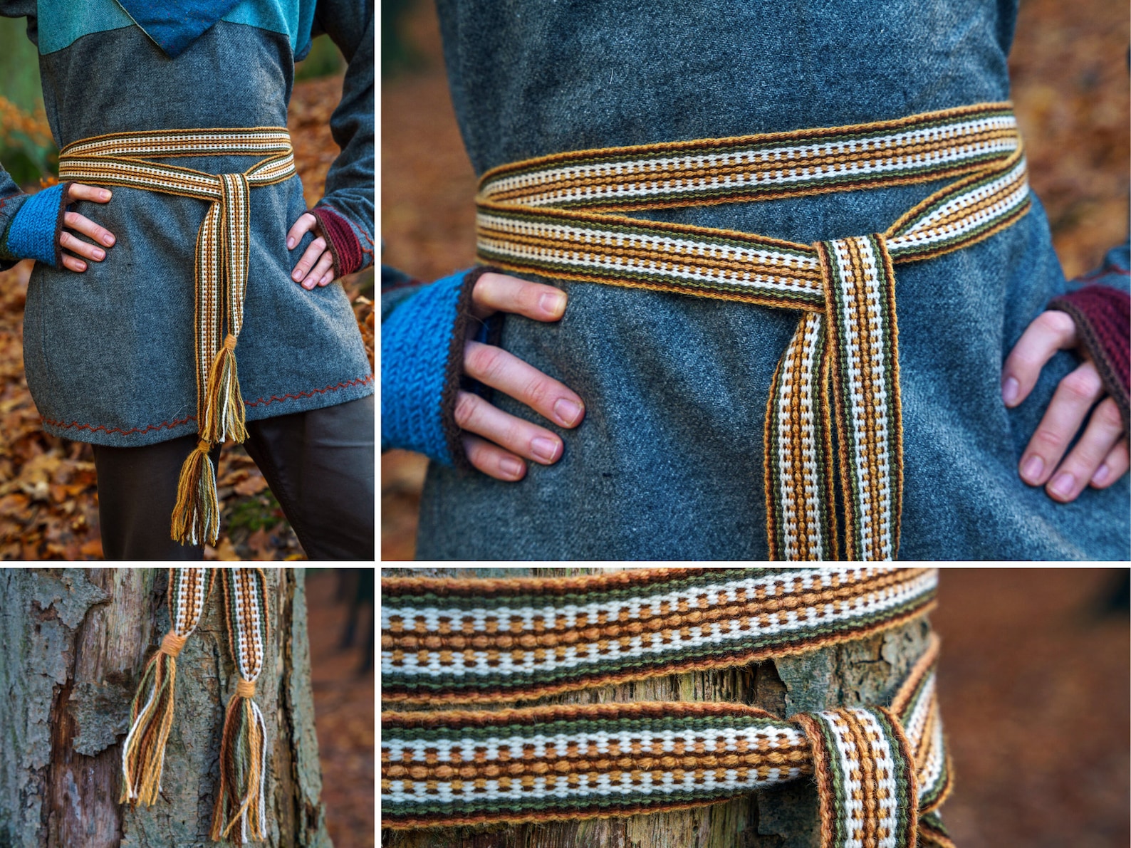 Hand Woven Medieval Woolen Belt. Viking Rus and Slavic - Etsy