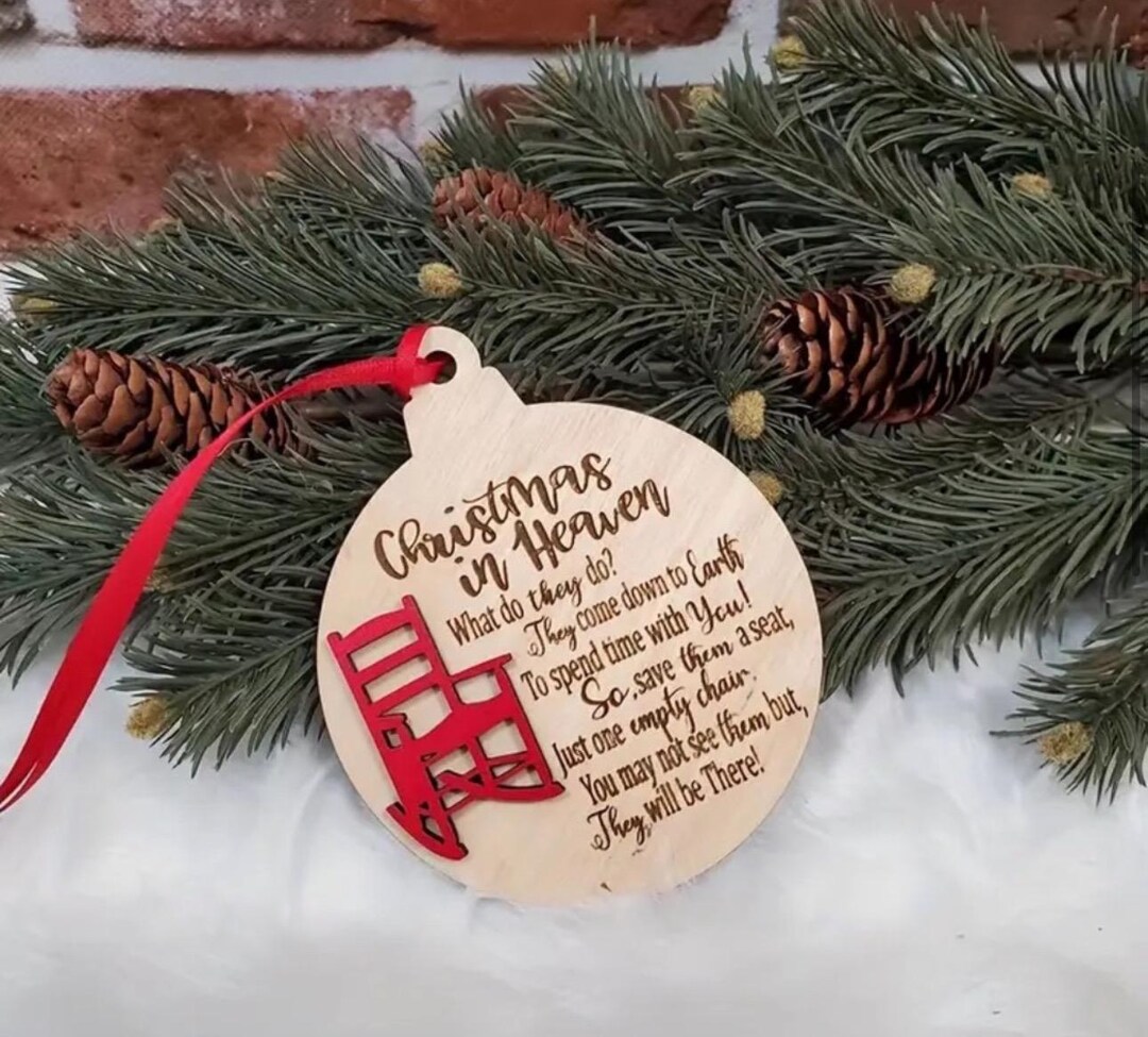 Handmade Wooden in Memory of Loved One Empty Chair Holiday/christmas ...