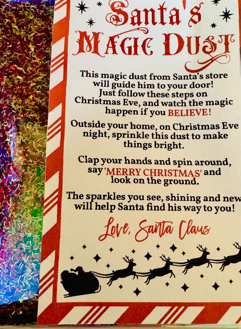 Santas Magic Dust Magical, Santa, Christmas, Christmas Eve, Kids ...