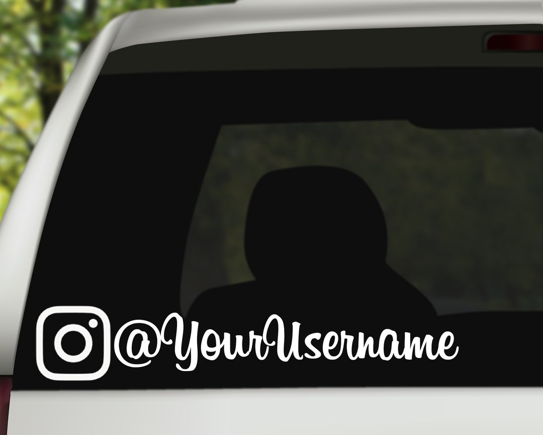 Custom Instagram Username Decal - Etsy